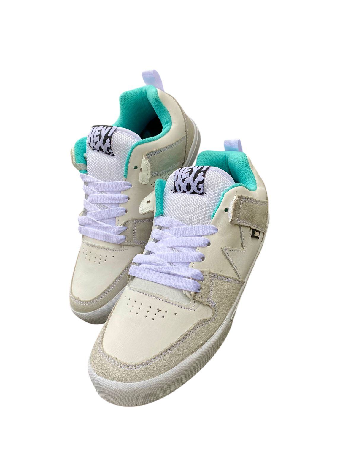 Tenis Hey!Dog Husky Blanco Turquesa - Madero34 Skate
