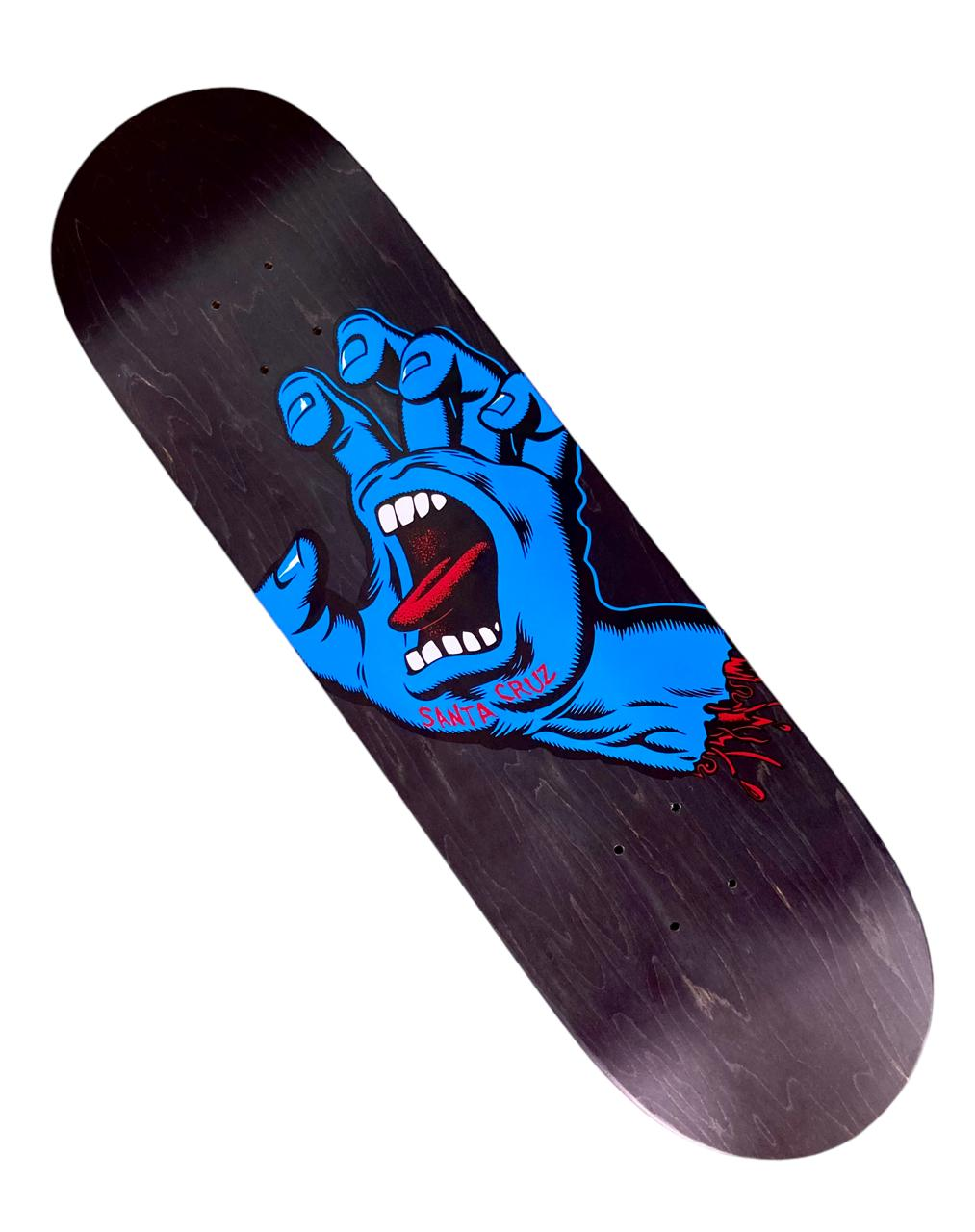 Tabla Santa Cruz Sream Hand azul 8.6" - Madero34 Skate